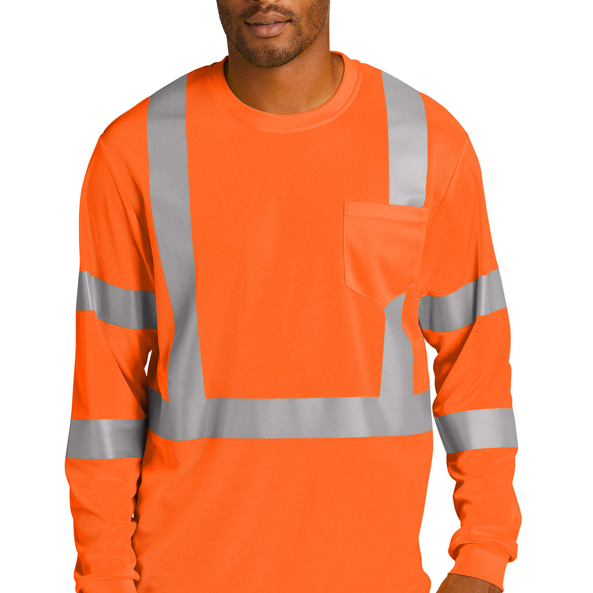 CornerStone® ANSI 107 Class 3 Mesh Safety Long Sleeve Tee. CS203