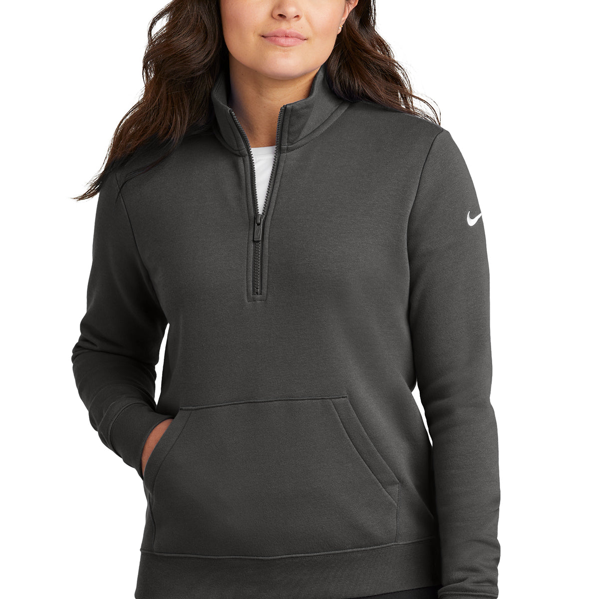Nike Ladies Club Fleece 1/2-Zip. NKDX6720