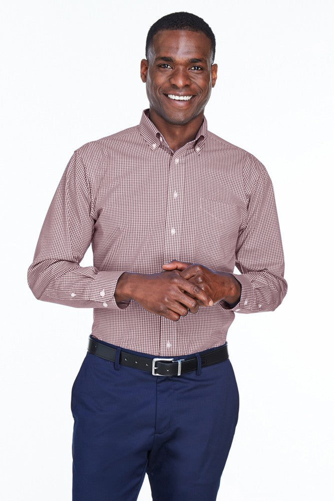 Devon & Jones D640 Checkered Dress Shirt - Classic Fit